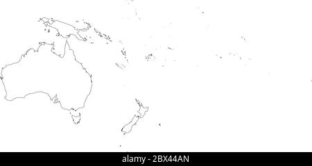 Oceania Outline Map