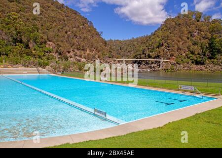 The First Basin in the Cataract Gorge Reserve features a swimming pool ...