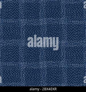 Embroidery Boro Patch Kantha Fabric Vector Pattern. Needlework Seamless ...