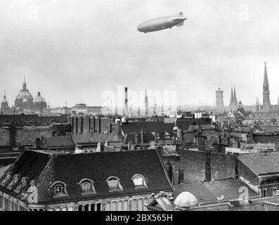 The airship LZ 130 'Graf Zeppelin II' above the Sudetenland, 1938 Stock Photo - Alamy