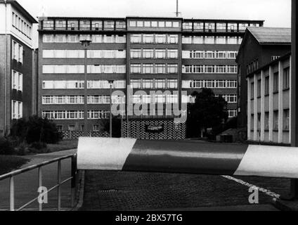 Main entrance of the extensive building complex of the Stasi ...