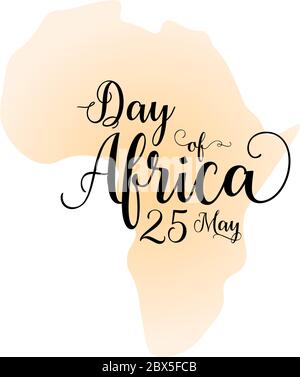Africa Day Illustration with Africa map silhouette banner. Celebration ...