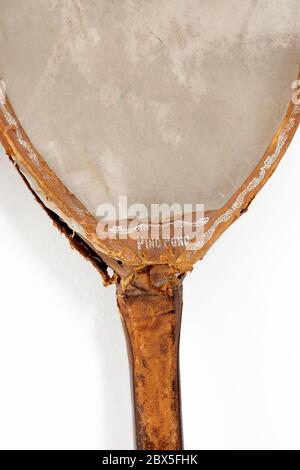 Vintage Ping Pong Bat - Made by Jaques Stock Photo - Alamy