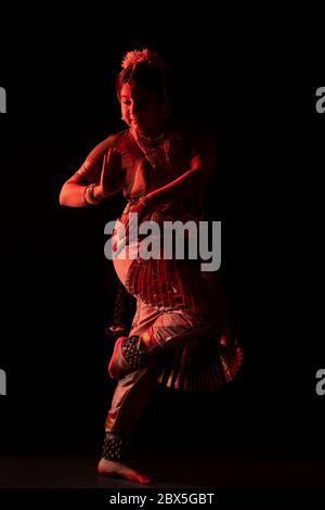 Bharatnatyam dancer doing a natraj mudra during her performance Stock ...