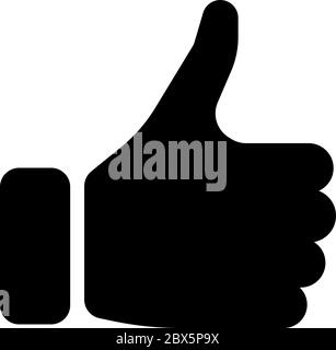 Like symbol icon - black simple outline, isolated - vector illustration ...