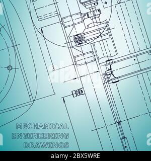 Blueprint. Corporate Identity. Light blue. Technical illustrations ...