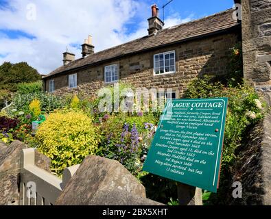 Plague cottage of Mary Hadfield, Eyam, Derbyshire, England, UK Stock ...