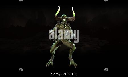 Demon mythical monster 3d render Stock Photo - Alamy