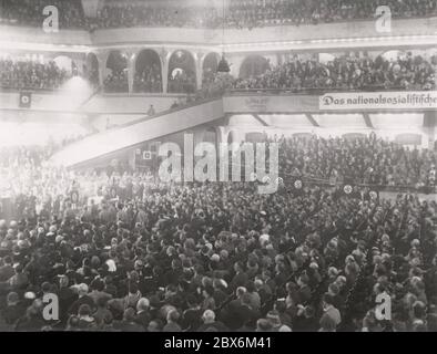 Adolf Hitler at the Sportpalast in Berlin Stock Photo - Alamy