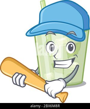 caricature character of mojito lemon cocktail smart Professor working ...