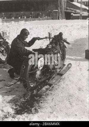 Special motorcycle for snow of the Reichswehr. Heinrich Hoffmann ...
