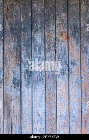 old blue fence wood texture Stock Photo - Alamy