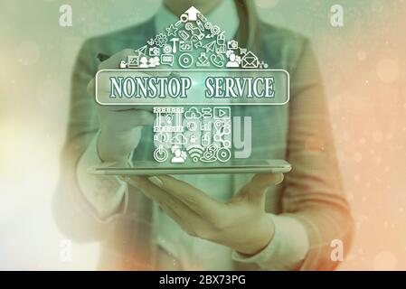 Handwriting text writing Nonstop Service. Conceptual photo system of ...