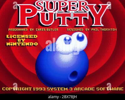 Super Putty - SNES Super Nintendo - Editorial use only Stock Photo - Alamy