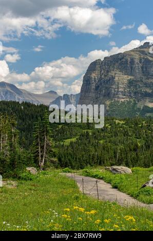 heavy runner mountain in glacier national park, montana Stock Photo - Alamy