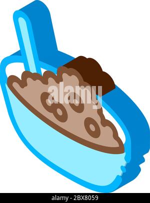 Rice bowl food icon isometric vector. City travel. Capital country ...