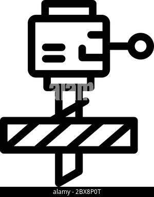 logging loading machine icon vector outline illustration Stock Vector ...