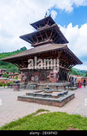 Banepa,Nepal - August 2,2019: View of Hindu Temple at Indreshwor ...