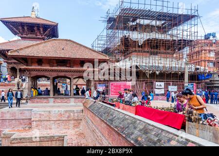 Banepa,Nepal - August 2,2019: View of Hindu Temple at Indreshwor ...