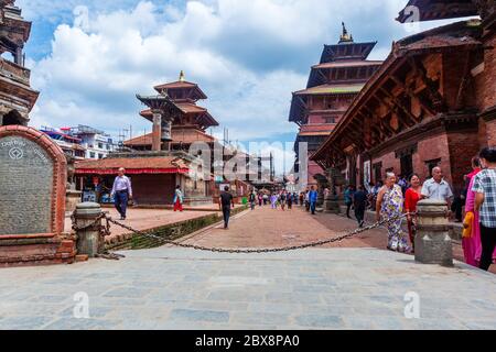 Banepa,Nepal - August 2,2019: View of Hindu Temple at Indreshwor ...