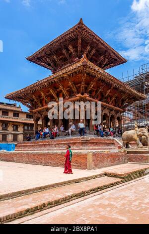 Banepa,Nepal - August 2,2019: View of Hindu Temple at Indreshwor ...
