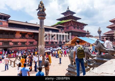 Banepa,Nepal - August 2,2019: View of Hindu Temple at Indreshwor ...