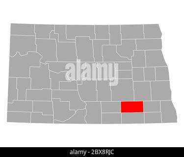 Map of LaMoure in North Dakota Stock Photo - Alamy