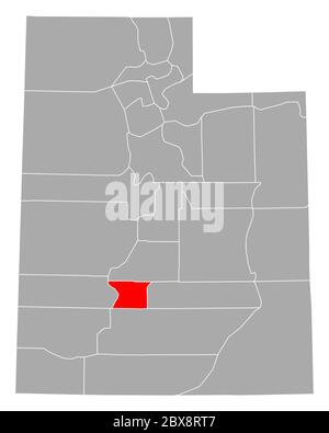 Map of Piute in Utah Stock Photo - Alamy