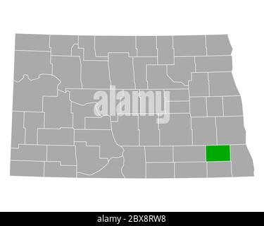 Map of Ransom in North Dakota Stock Photo - Alamy