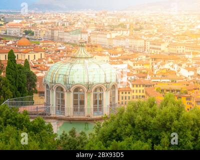 Rounded Building Of Coffee House In Boboli Gardens Florence Tuscany