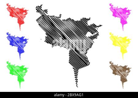 Orsk City (Russian Federation, Russia, Orenburg Oblast) map vector ...