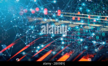 Blockchain, security system, data transformation, big data, IoT, data flow, internet of things ...