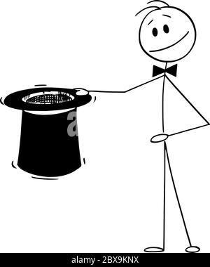 Vector cartoon hand with Magic Stick. Illustrated hand on comic book ...