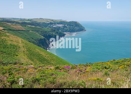Countisbury Hill from Lynmouth Devon England UK Stock Photo - Alamy