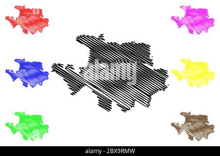 Nis City (Republic of Serbia, Nisava District) map vector illustration ...