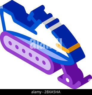 Snowmobile isometric icon vector illustration Stock Vector Image & Art ...