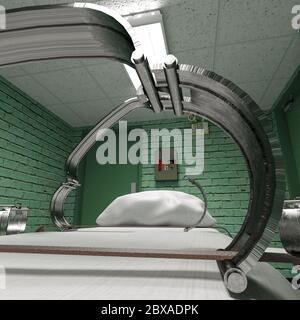 observation room scene, 3d illustration Stock Photo - Alamy