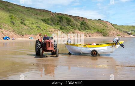 Filey Cobble Fishing Boat Yorkshire vessel North Sea English coast ...