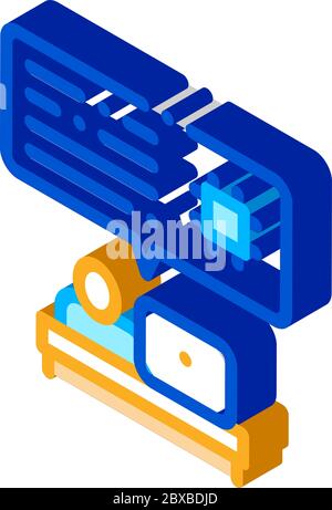 isometric window with program code icon in color color on a white ...