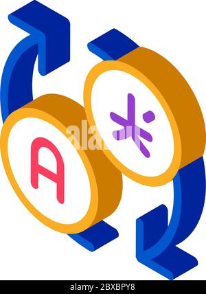 Language Translation Arrows Icon Thin Line Vector Stock Vector Image ...