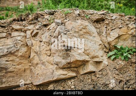 The layers of the earth in a clay pit Stock Photo - Alamy