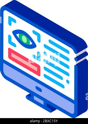 Online test isometric color vector illustration Stock Vector Image ...