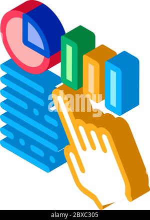 Document assistant icon. Isometric of Document assistant vector icon ...