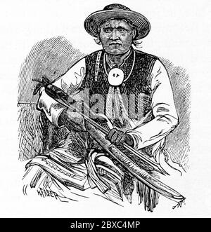 The leader of the Native Americans in King Phillips' War, Metacom (King ...