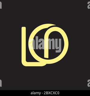 Letter UO OU U O lines, circle geometric symbol simple logo vector ...