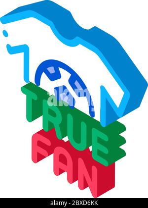 fan attributes isometric icon vector illustration Stock Vector Image ...