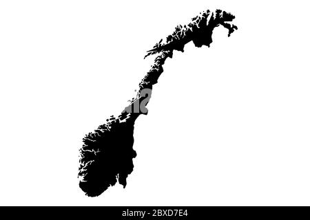 Norway map with gray tone on png or transparent background,illustration ...