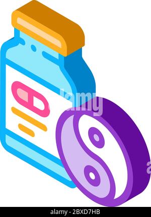Sedative Pills Isometric Icon Vector Illustration Stock Vector Image ...