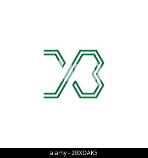 letter xb simple overlapping line symbol logo vector Stock Vector Image ...