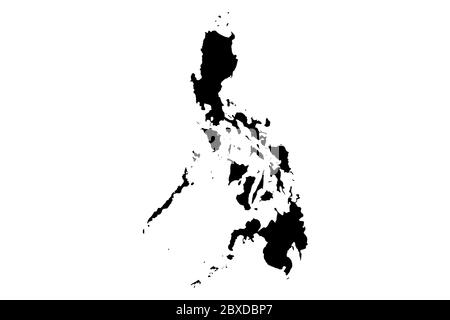 Philippines map with gray tone on png or transparent background ...